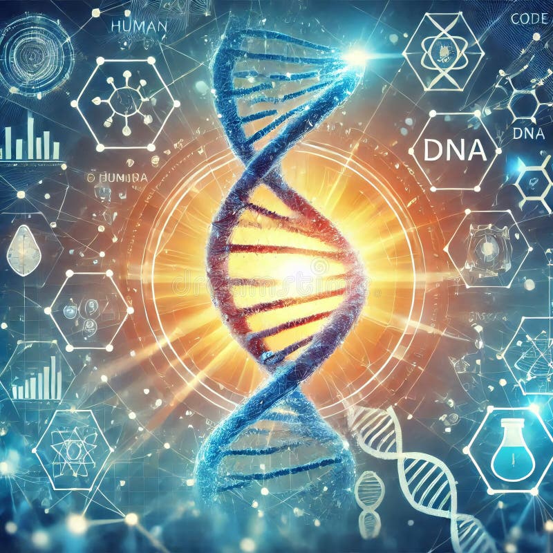 Double-stranded DNA Model with Science Items Generative for AI Stock ...