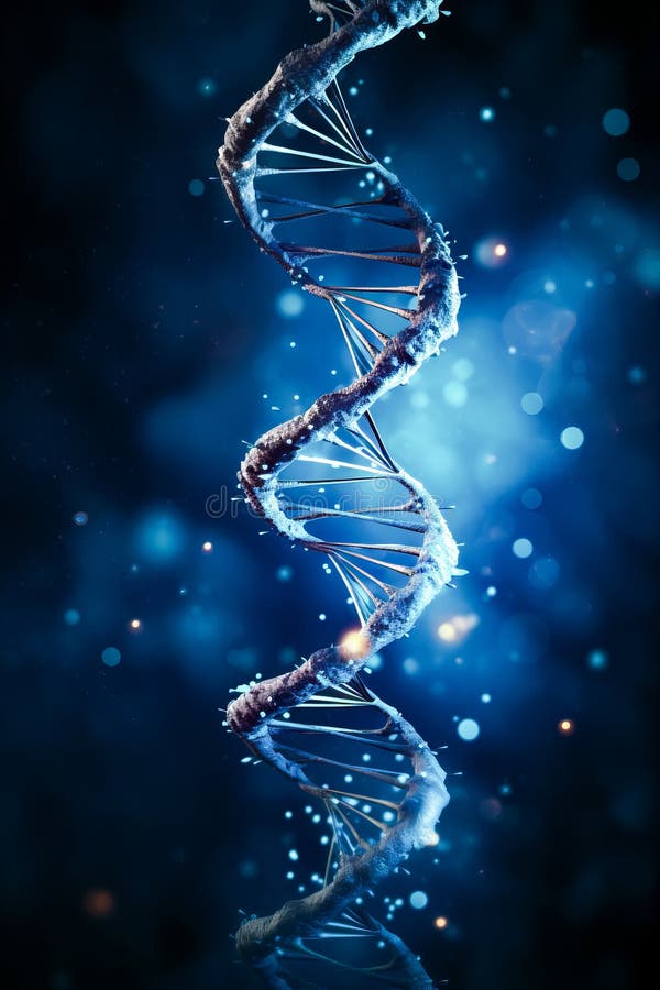Double - Stranded Structure of Human Cell is Shown. Generative AI Stock ...