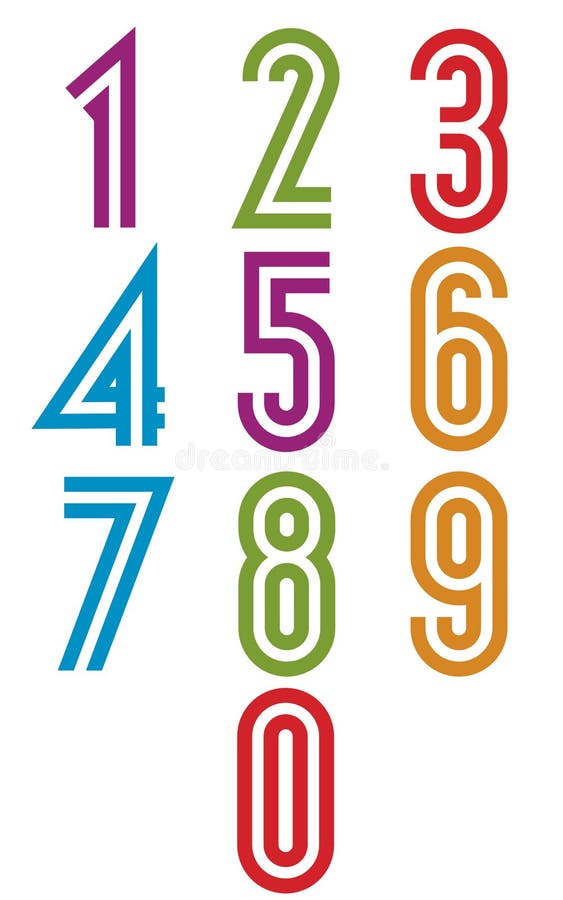 Funky Numbers stock illustration. Illustration of isolated - 167369