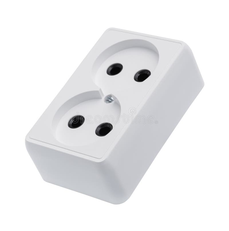 Double Surface Mounted Electrical Socket Outlets Stock Image - Image of ...