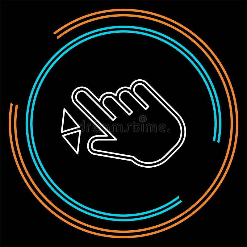 Double Tap Finger - Pointer Icon Stock Vector - Illustration of black ...