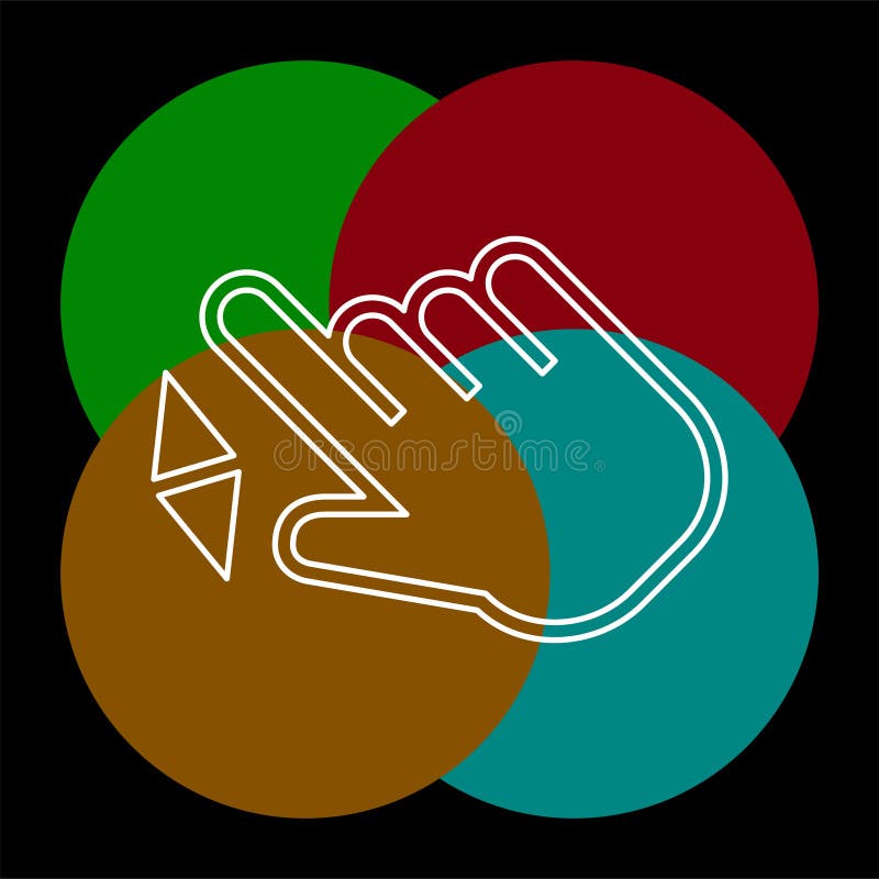 Double Tap Finger - Pointer Icon Stock Vector - Illustration of cursor ...