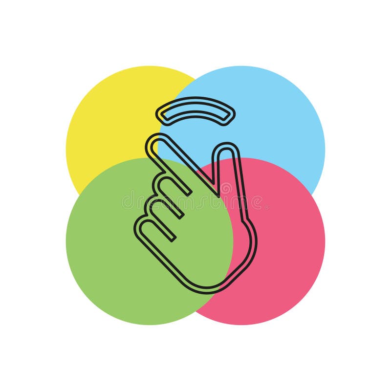 Double Tap Finger - Pointer Finger Icon Stock Illustration ...
