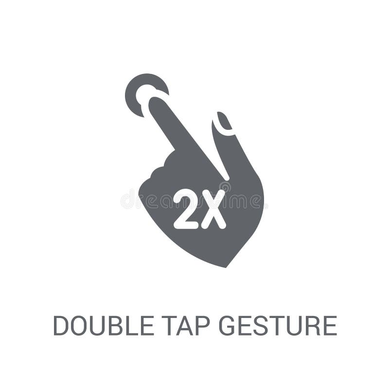 Double Tap Gesture Icon. Trendy Double Tap Gesture Logo Concept Stock ...
