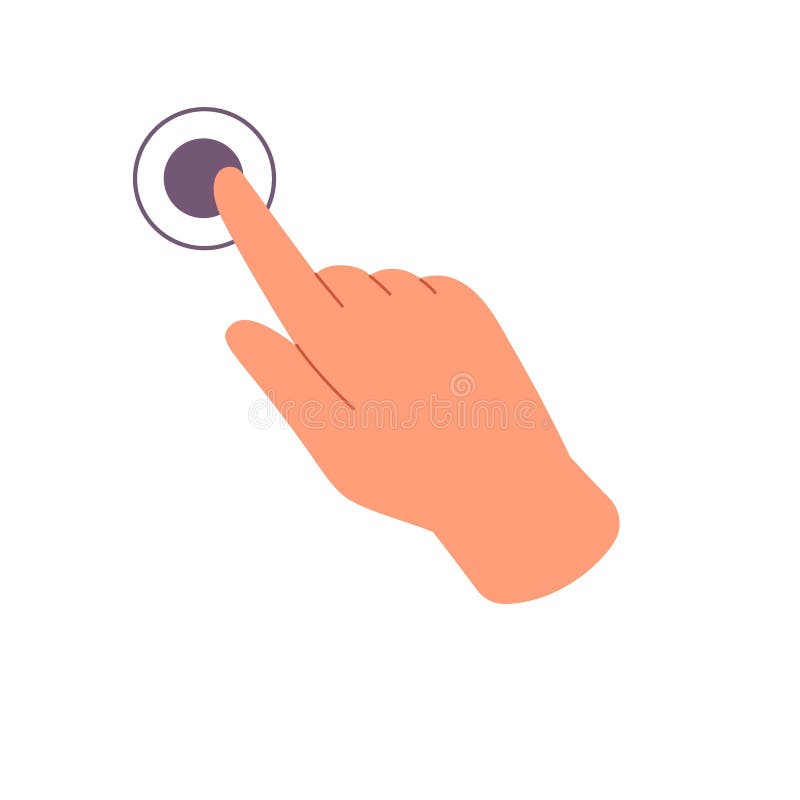 Double Taps on Sensor Screen with Index Finger. Hand Gesture Tutor for ...