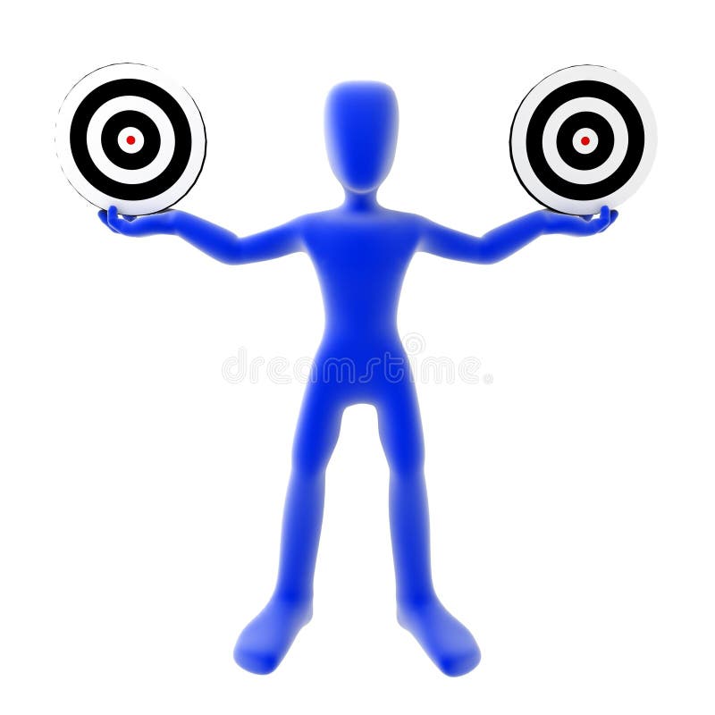 Double Target stock illustration. Illustration of white - 4870727