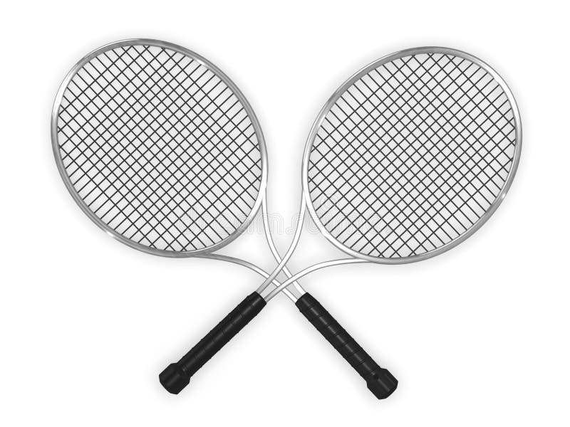 Double tennis racquets stock illustration. Illustration of graphic ...