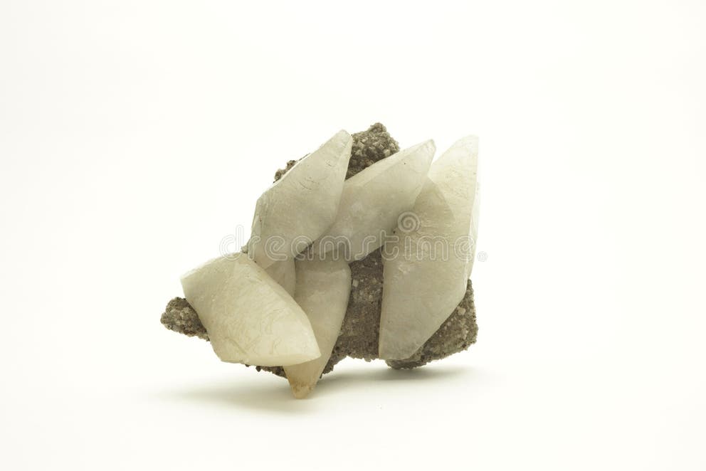 Double Terminated Calcite Cluster Stock Image - Image of calcite ...