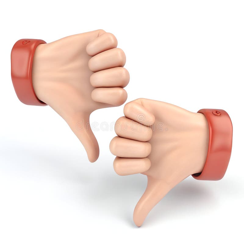 Double Thumbs Down 3D Icon stock illustration. Illustration of ...
