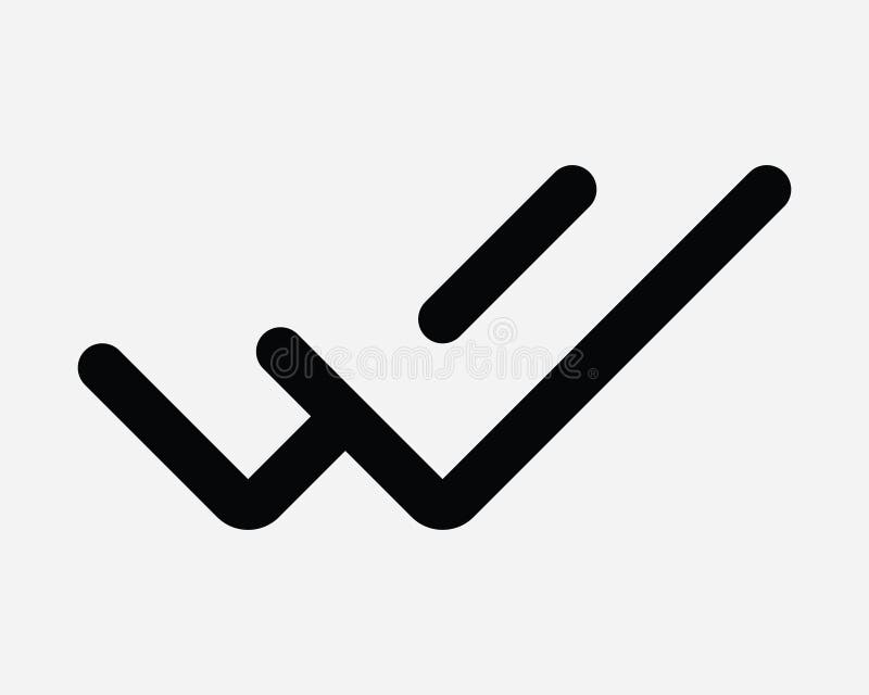 Double Tick Icon Verification Checkmark Two Ticks Confirmation Read ...