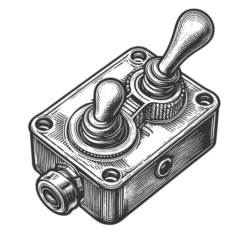 Double Toggle Switch Vector Illustration Stock Illustration ...