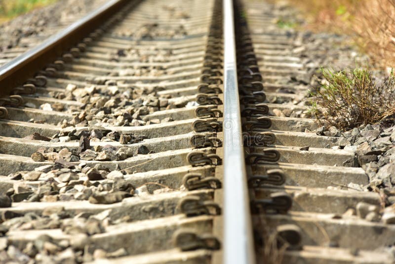 Double Track Rail it is a Standard Railway Track Stock Photo - Image of ...