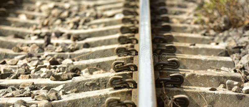 Double Track Rail it is a Standard Railway Track Stock Photo - Image of ...