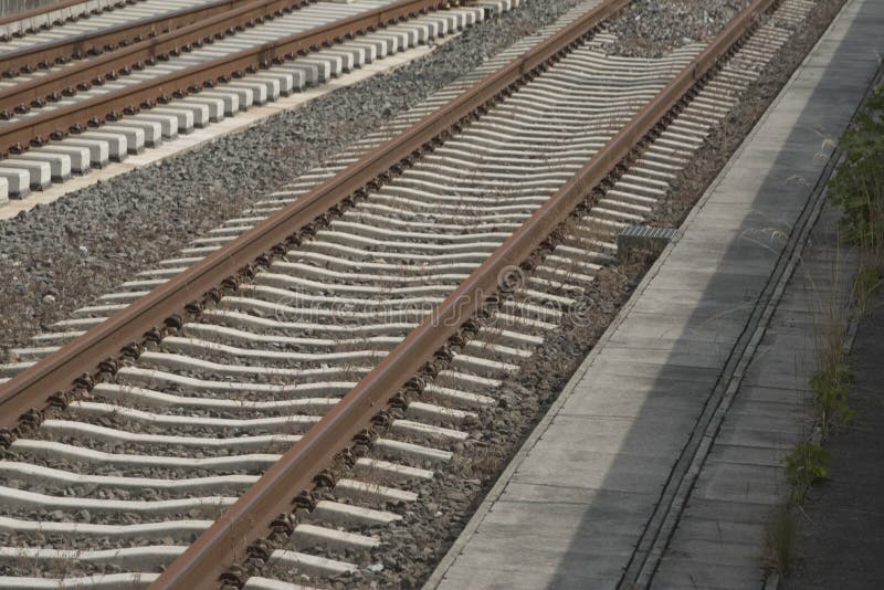 Double Track in Rail Traffic Stock Photo - Image of operation, rails ...