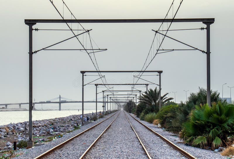 Double Track Rail it is a Standard Railway Track Stock Photo - Image of ...