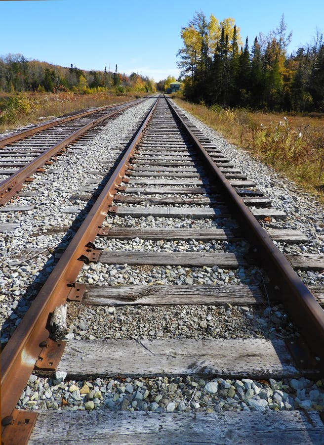 Train Tracks Leading into the Wilderness of ADK Stock Photo - Image of ...