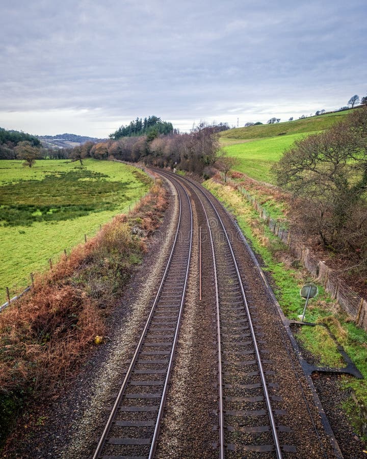 Double Trains Tracks in Cornwall Stock Photo - Image of cornish ...