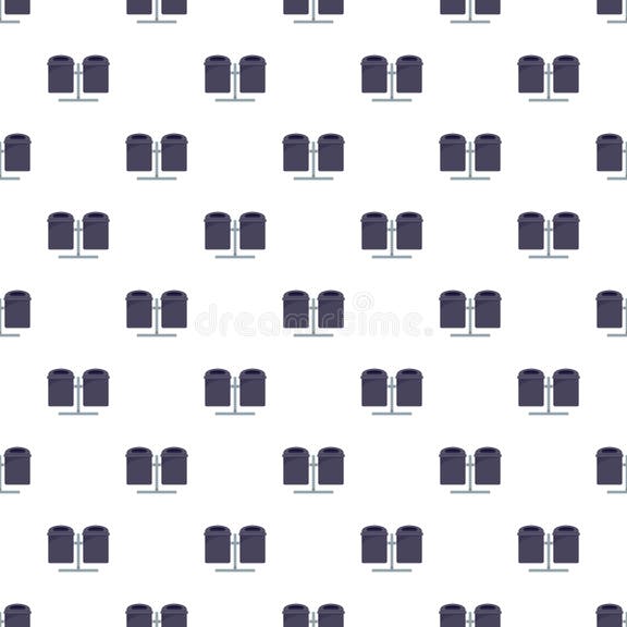 Double Trash Can Pattern Seamless Vector Stock Vector - Illustration of ...