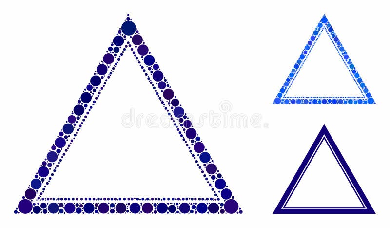 Double Triangle Frame Composition Icon of Circles Stock Vector ...