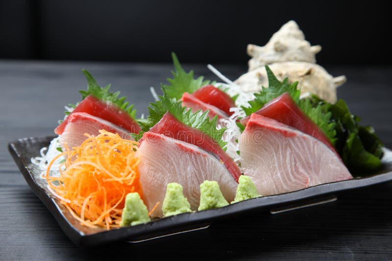 Double Tuna Sashimi Combo Plate Stock Photo - Image of roast, cucumber ...