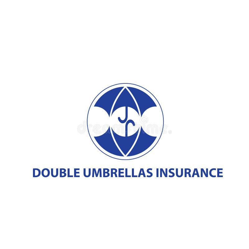 Double Umbrellas Insurance Logo Concept Stock Illustration ...