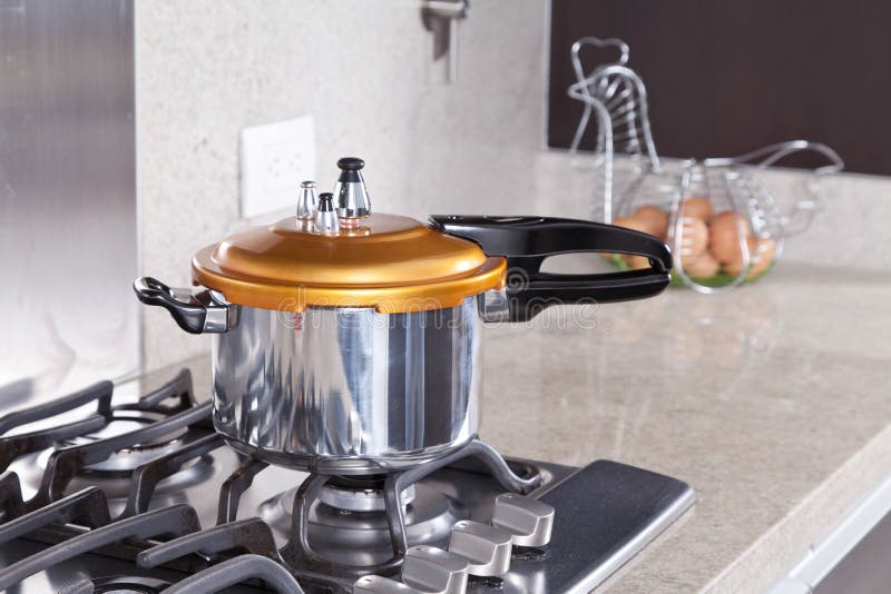Double Valve Pressure Cooker Stock Image - Image of path, contemporary ...