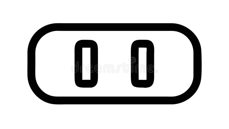 Double Vertical Slot or Outlet Icon, Connect, Vector Design Generative ...
