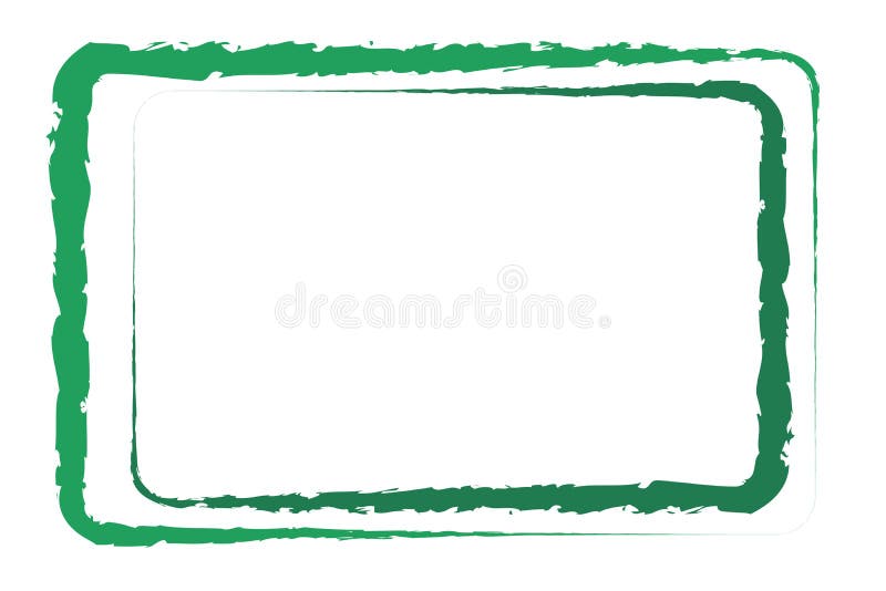 Double Wall Rectangle Frame in Two Green Color Shades Stock Vector ...