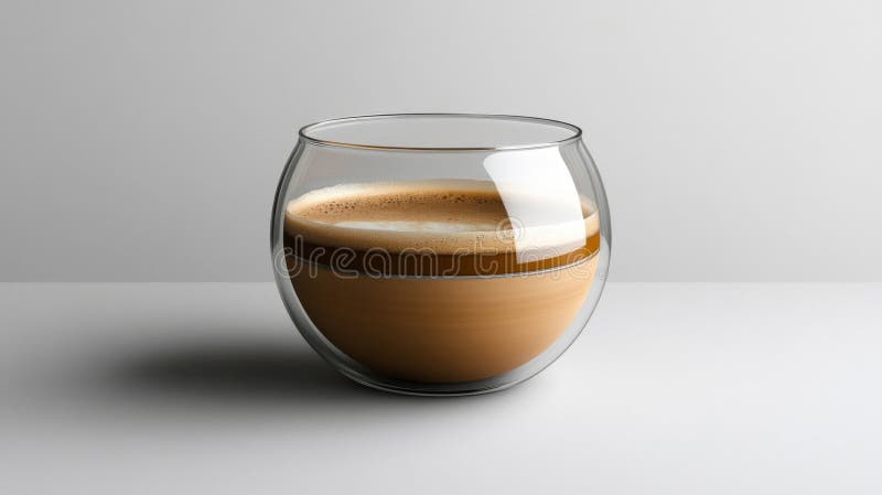 Double Walled Glass Contains Coffee Drink Stock Illustration ...