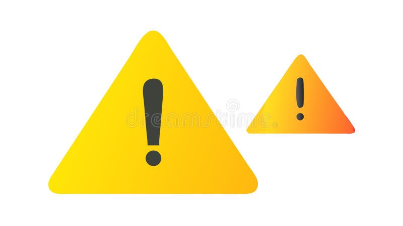 Double Warning Exclamation for High Alert and Danger, Vector Design ...
