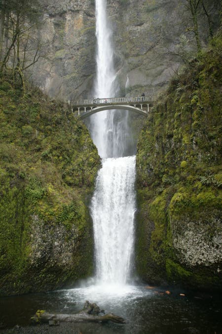 Arched Bridge Over Waterfall Stock Photo - Image of scenery, cascading ...