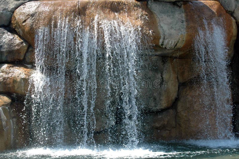 Double waterfall stock image. Image of waterfall, water - 194753
