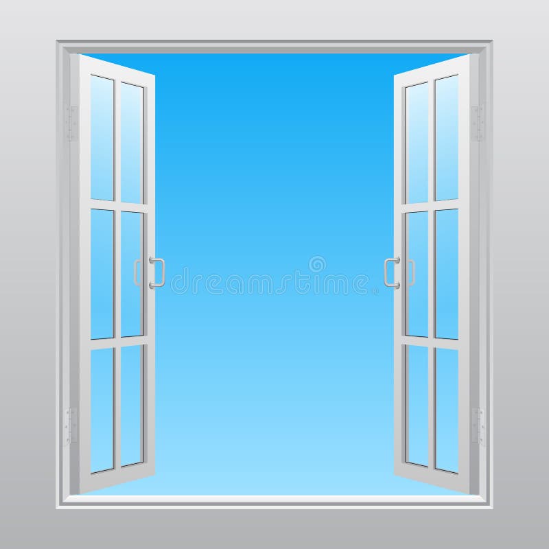 Double window into sky stock vector. Illustration of design - 65340814
