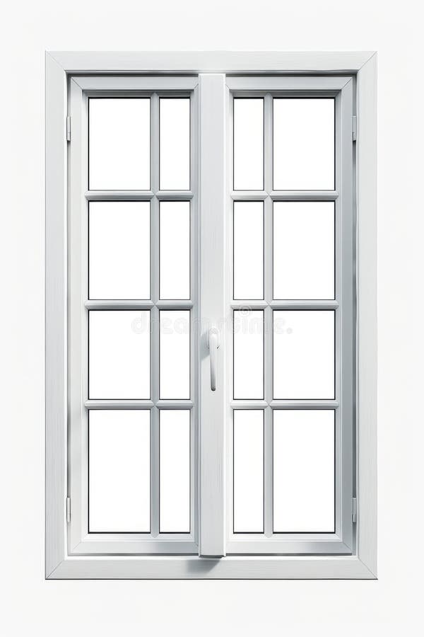 A Double Window with a White Frame, Suitable for Interior Design ...