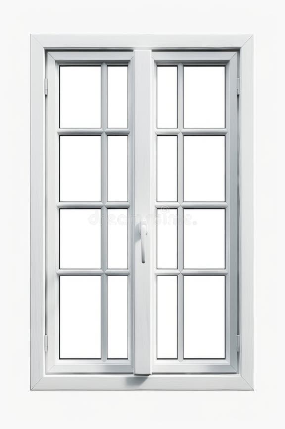A Double Window with a White Frame, Suitable for Interior Design ...