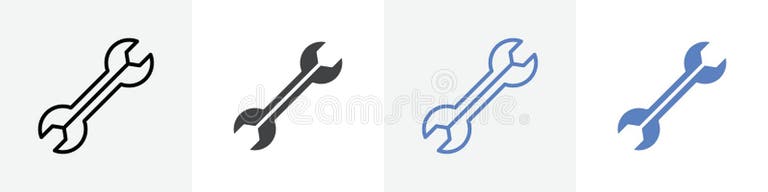 Double Wrench Icon Vector Set Use for Web Ui or App Stock Vector ...