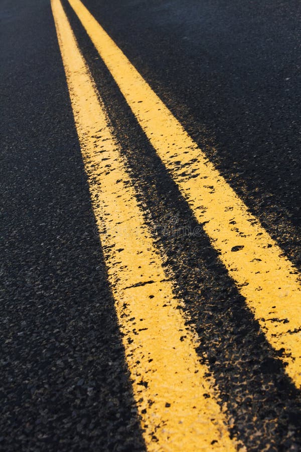 Double Yellow Line stock photo. Image of travel, black - 34373182