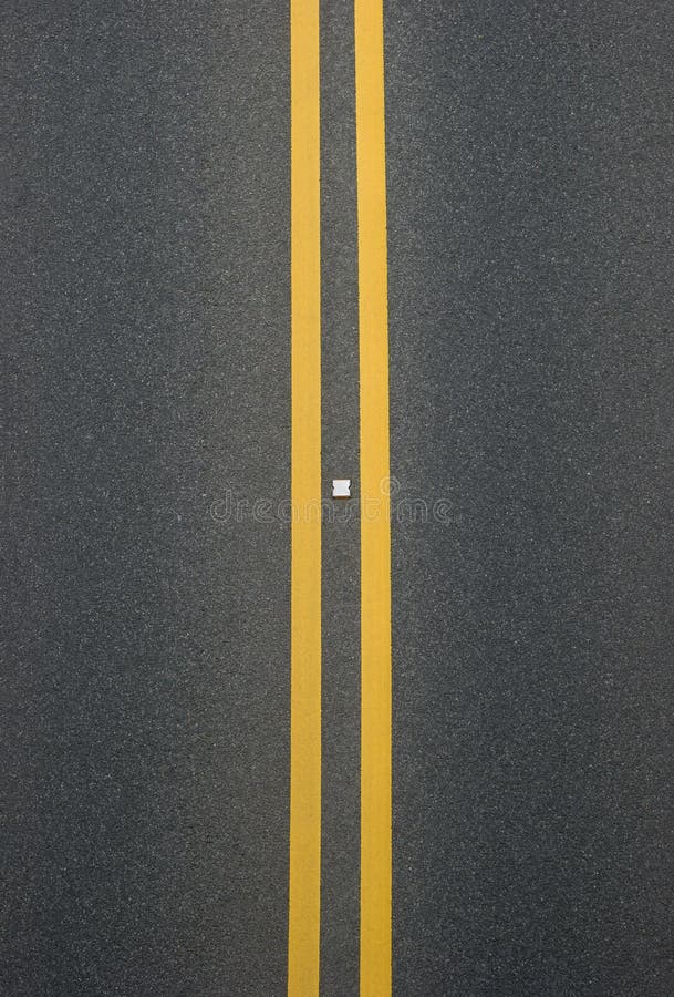 Double Yellow Lines Divider Stock Photo - Image of durability, grey ...