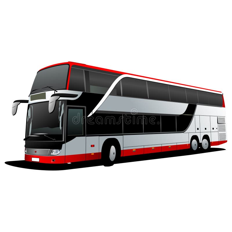 Doubledecker Bus Transport Tourism Bus Vector Illustration Clipart ...