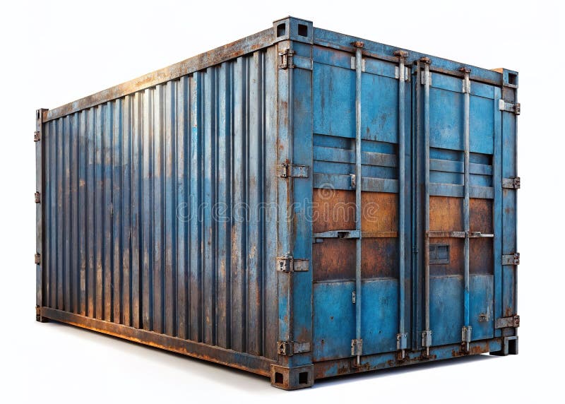 DoubleSided View of an Isolated Shipping Container a Comprehensive Look ...