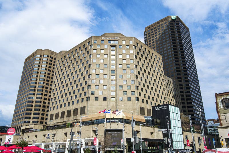 DoubleTree Hotel in the Desjardins Complex in Montreal Editorial Stock ...