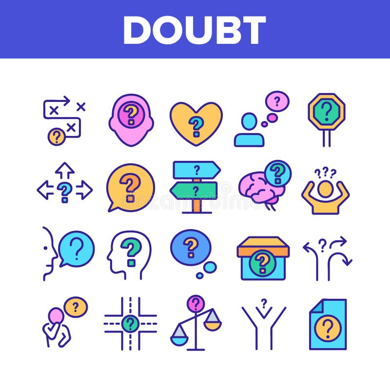 Doubt brain icon stock vector. Illustration of vectorial - 6422247