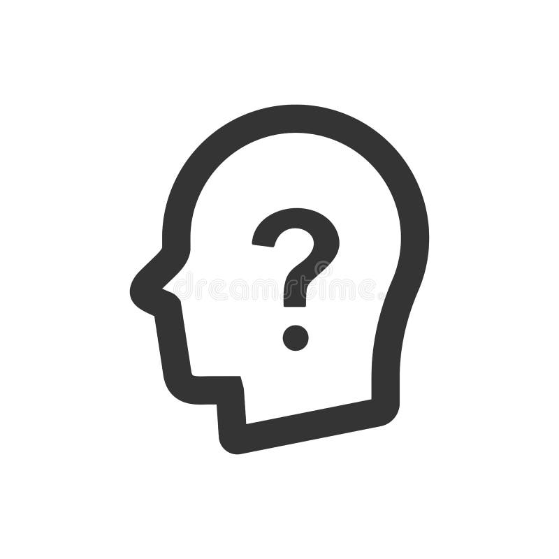 Doubt Feeling Icon stock vector. Illustration of icon - 184355193