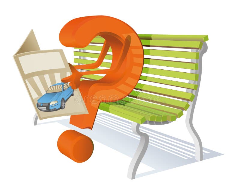 Doubt : I would like a car stock vector. Illustration of decision ...