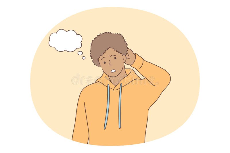 Doubt, Stress, Confusion Concept Stock Vector - Illustration of mental ...