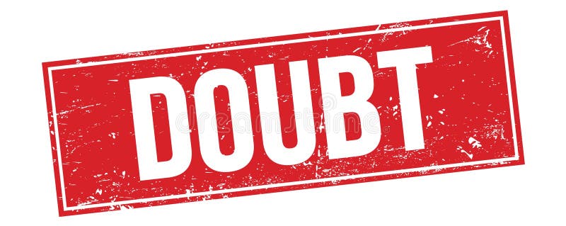 DOUBT Text on Red Grungy Rectangle Stamp Stock Illustration ...