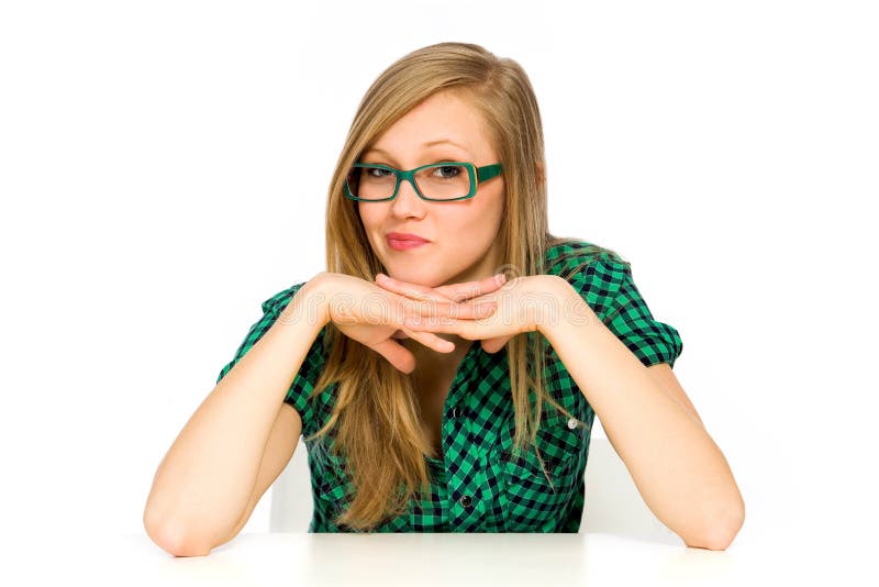 Doubtful girl stock image. Image of female, eyes, doubt - 16870229