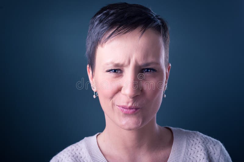 Doubtful stock image. Image of female, person, doubt - 49033265