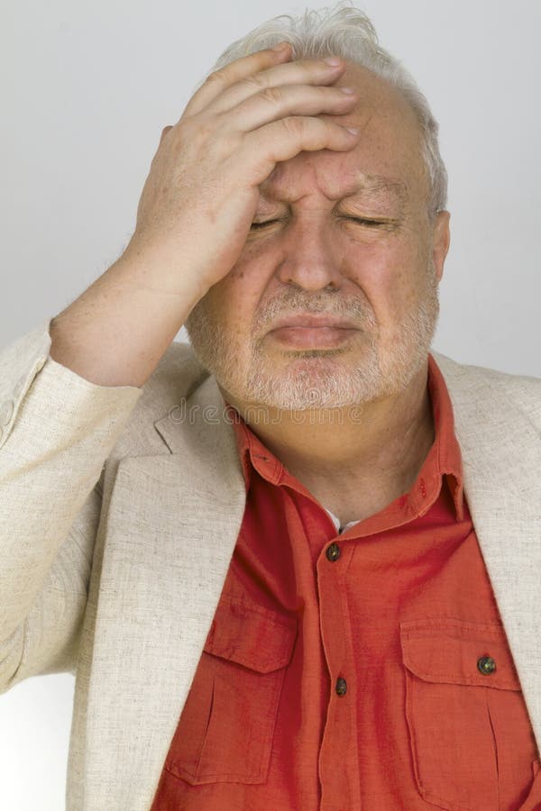 Doubtful Senior Man in Thoughts Stock Image - Image of lifestyle ...