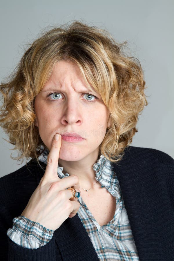 Doubting girl stock image. Image of person, lady, attractive - 17863647